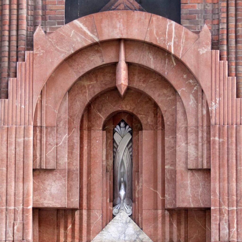 Art Deco design style with glam geometry and luxe details