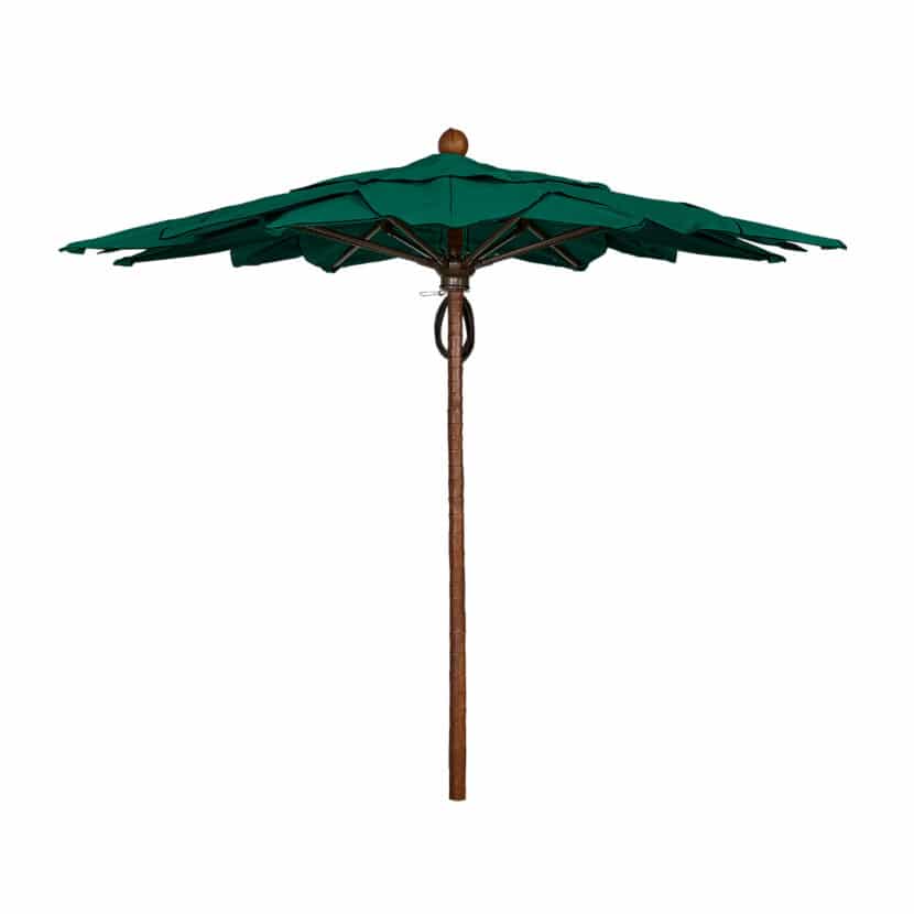 Umbrella fabrics and frame materials for outdoor use