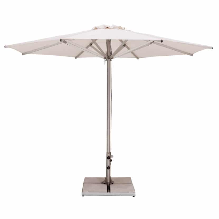 Umbrella fabrics and frame materials for outdoor use