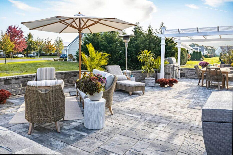 Arrange patio furniture for comfort and relaxing use